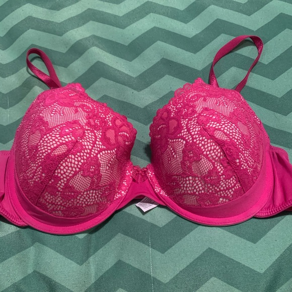 Maidenform | Intimates & Sleepwear | Maidenform Lace Hot Pink Pushup ...